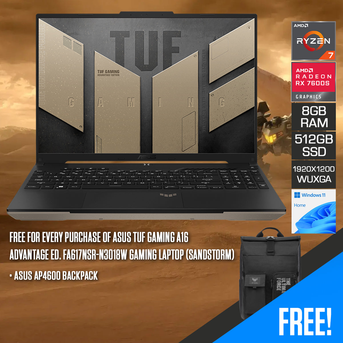 Home All products Asus TUF Gaming A16 Advantage Edition...