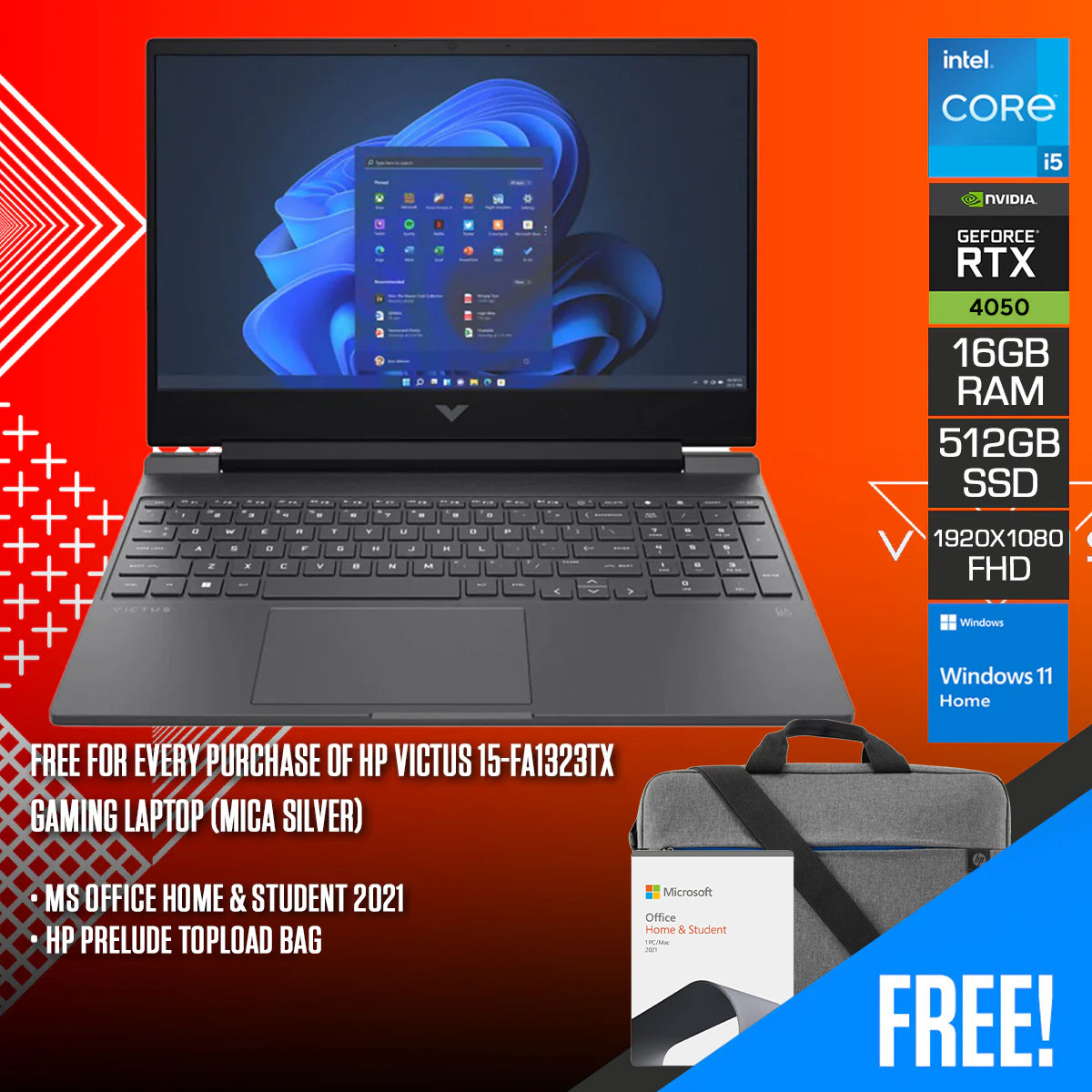 Home All products HP Victus 15-FA1323TX Gaming Laptop