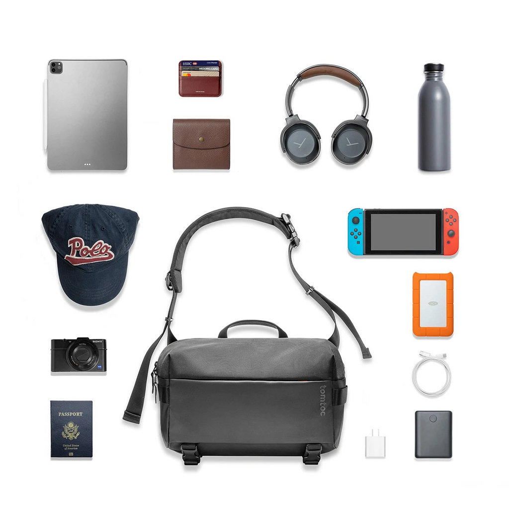 Tomtoc Explorer-T21 Sling Bag - Large (Black) (T21L1D1)