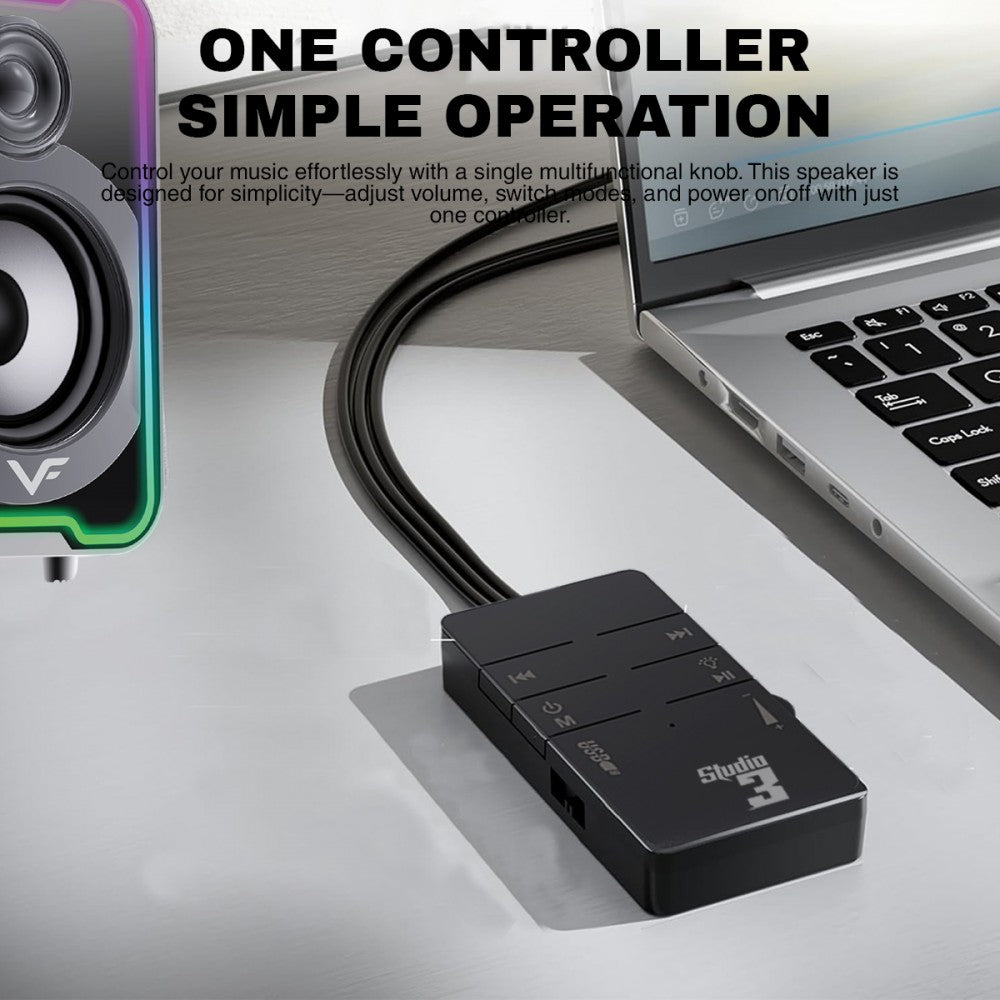 VF Vinnfier Studio 3 RGB Bluetooth/USB/AUX Speaker (VF-ST3)