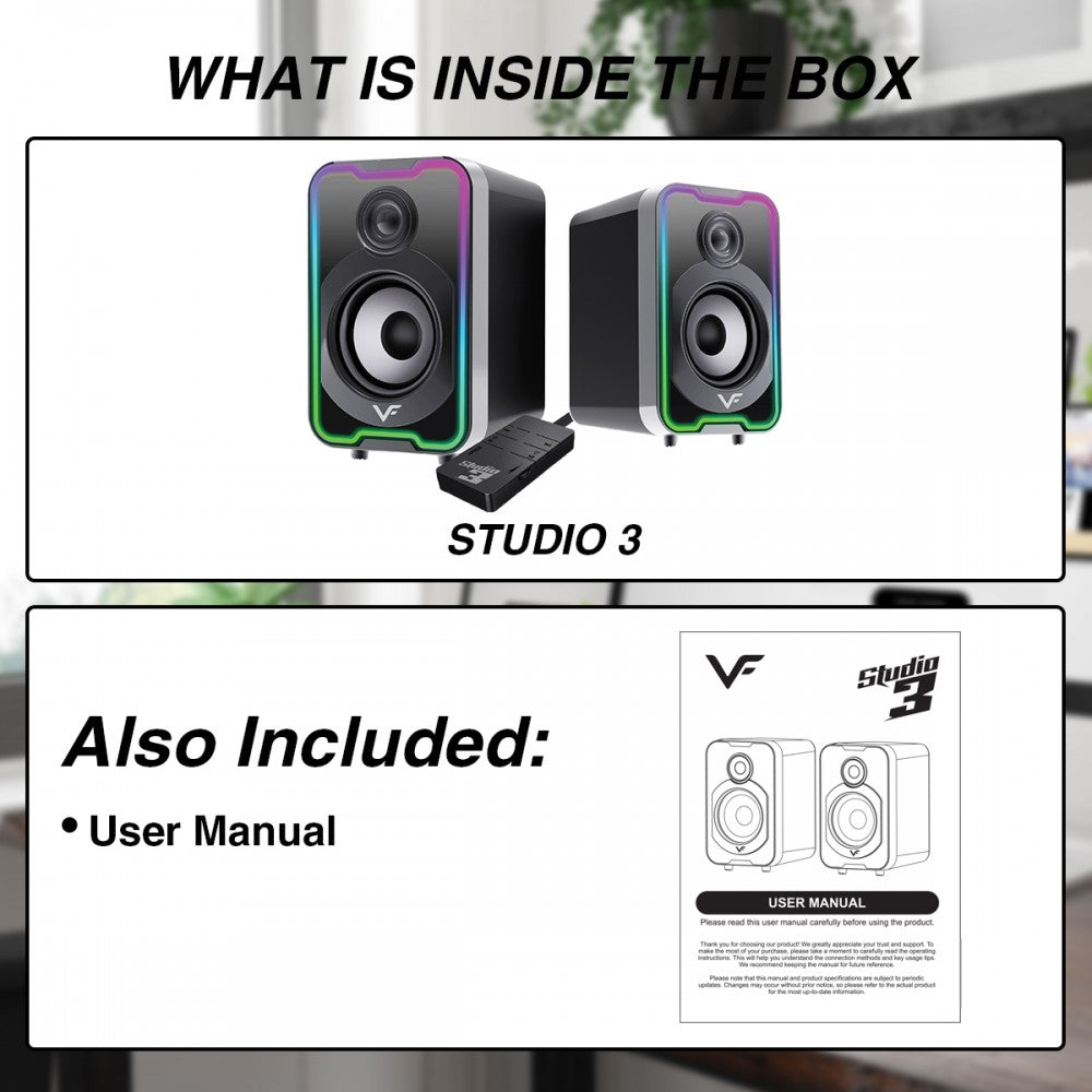 VF Vinnfier Studio 3 RGB Bluetooth/USB/AUX Speaker (VF-ST3)