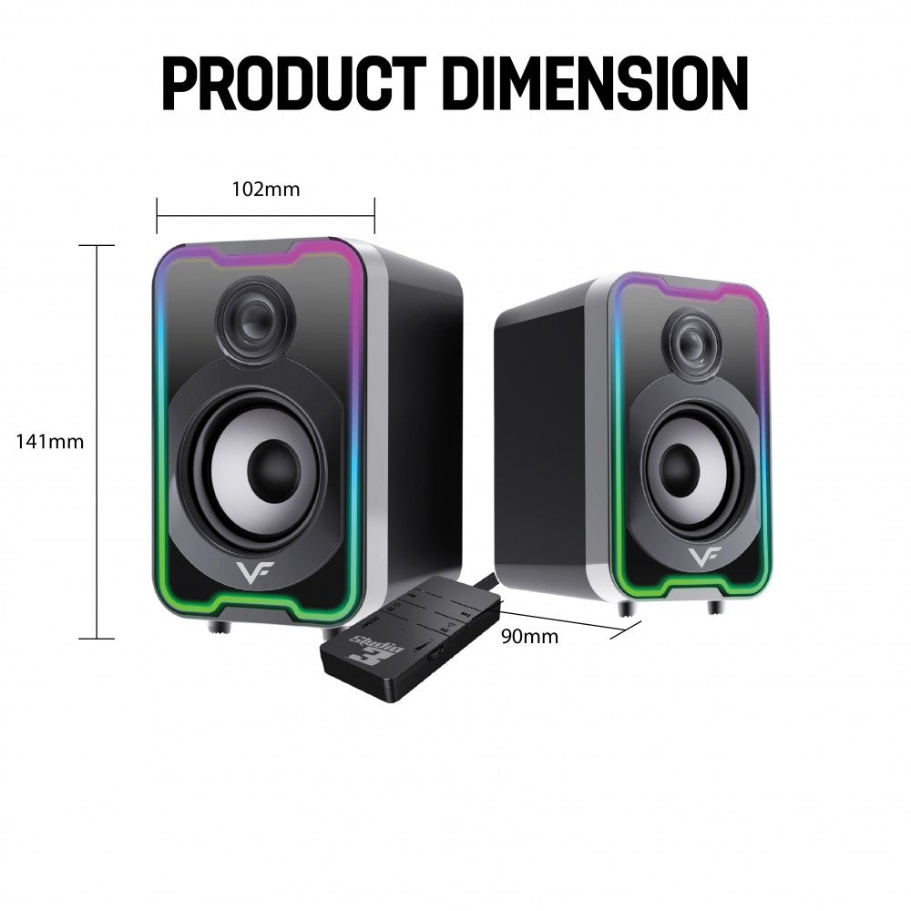 VF Vinnfier Studio 3 RGB Bluetooth/USB/AUX Speaker (VF-ST3)