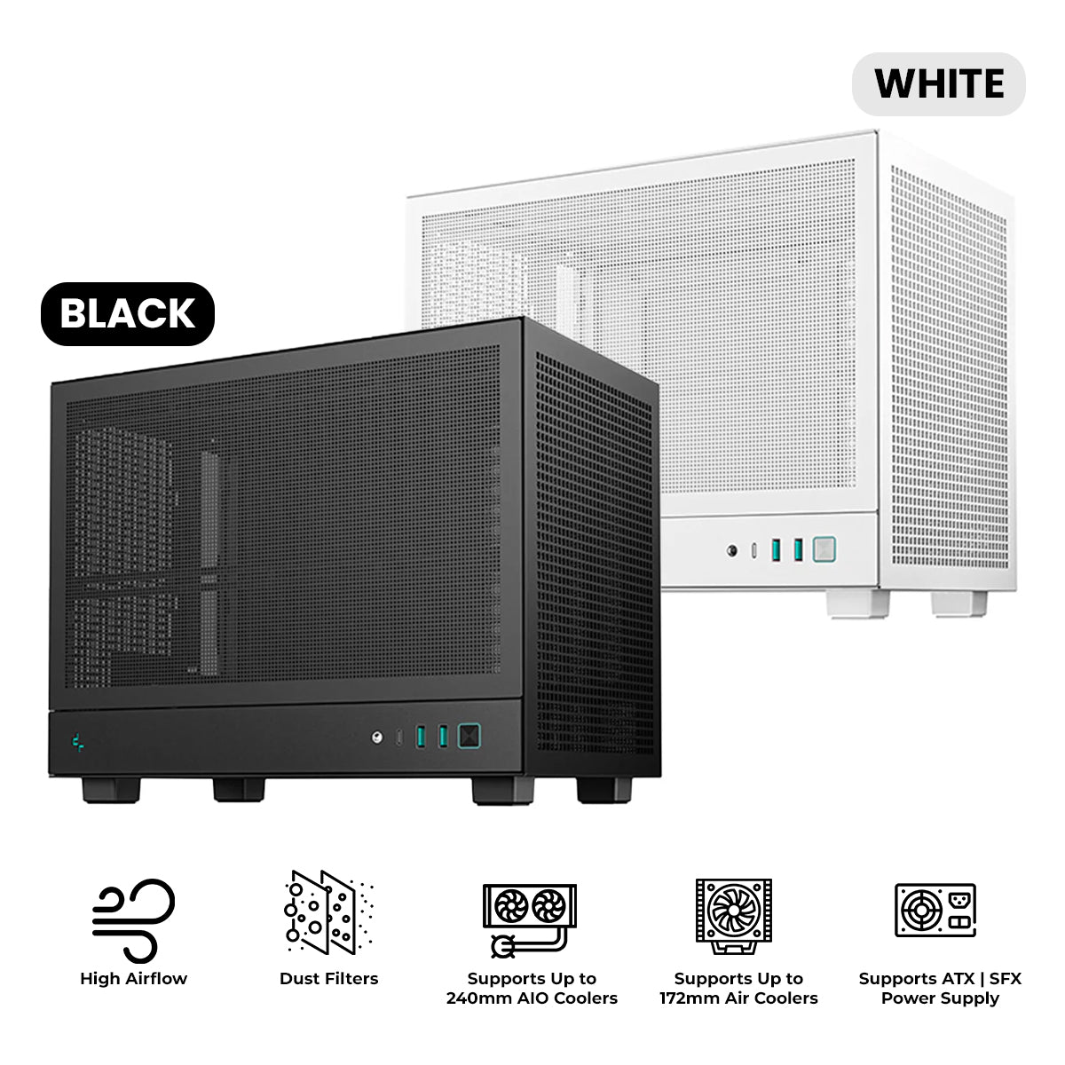 Home All products Deepcool CH160 MESH Mini-ITX Ultra Po...