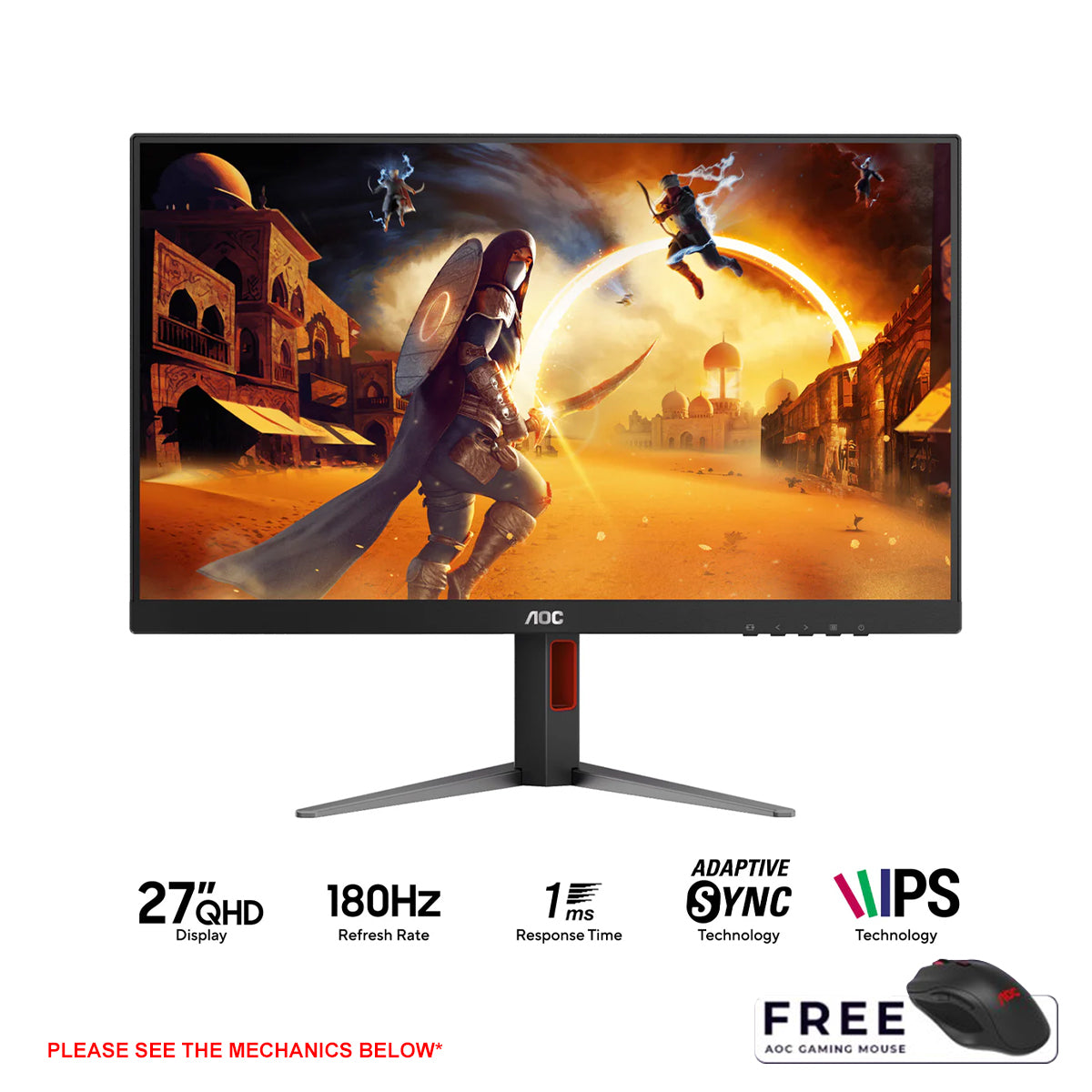 Home All products AOC Q27G4 27" QHD (2560X1440) 180HZ 1...