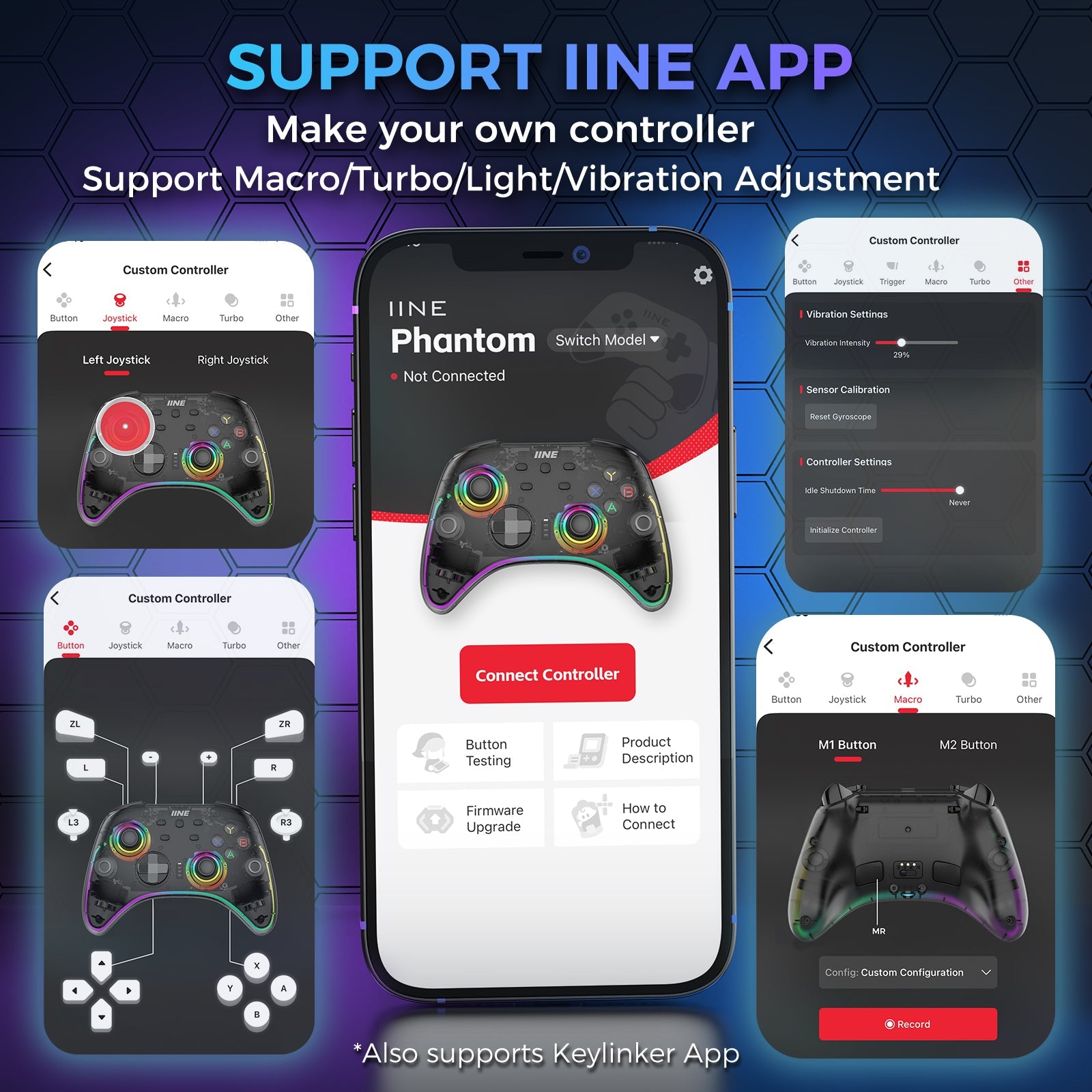 IINE Hecate Transparent Black Wireless Controller With Charging Dock (L1044)