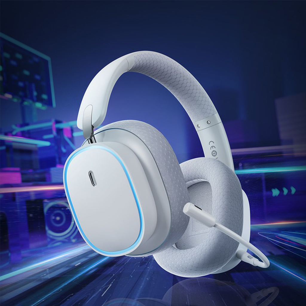 Baseus AeQur GH02 Gaming Wireless Headphone with Microphone (Moon White ...