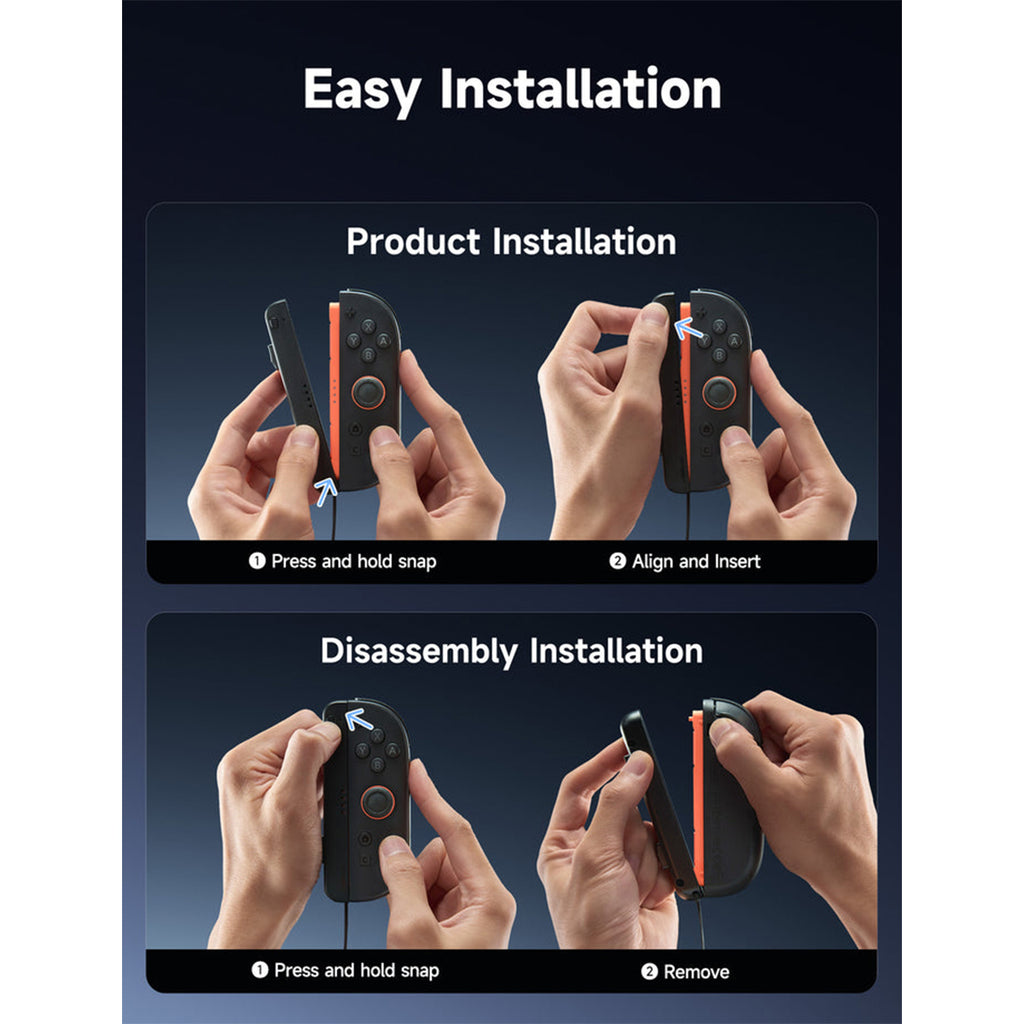 JSAUX Wrist Strap 2-Pack for Nintendo Switch 2 Joy-Con (Black) (GP0402)