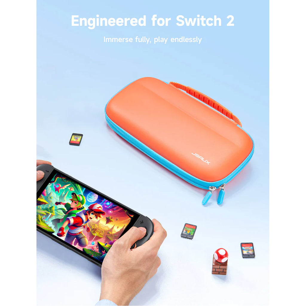 JSAUX Colorful Ultra-thin Carrying Case for Nintendo Switch 2 (Blue ...