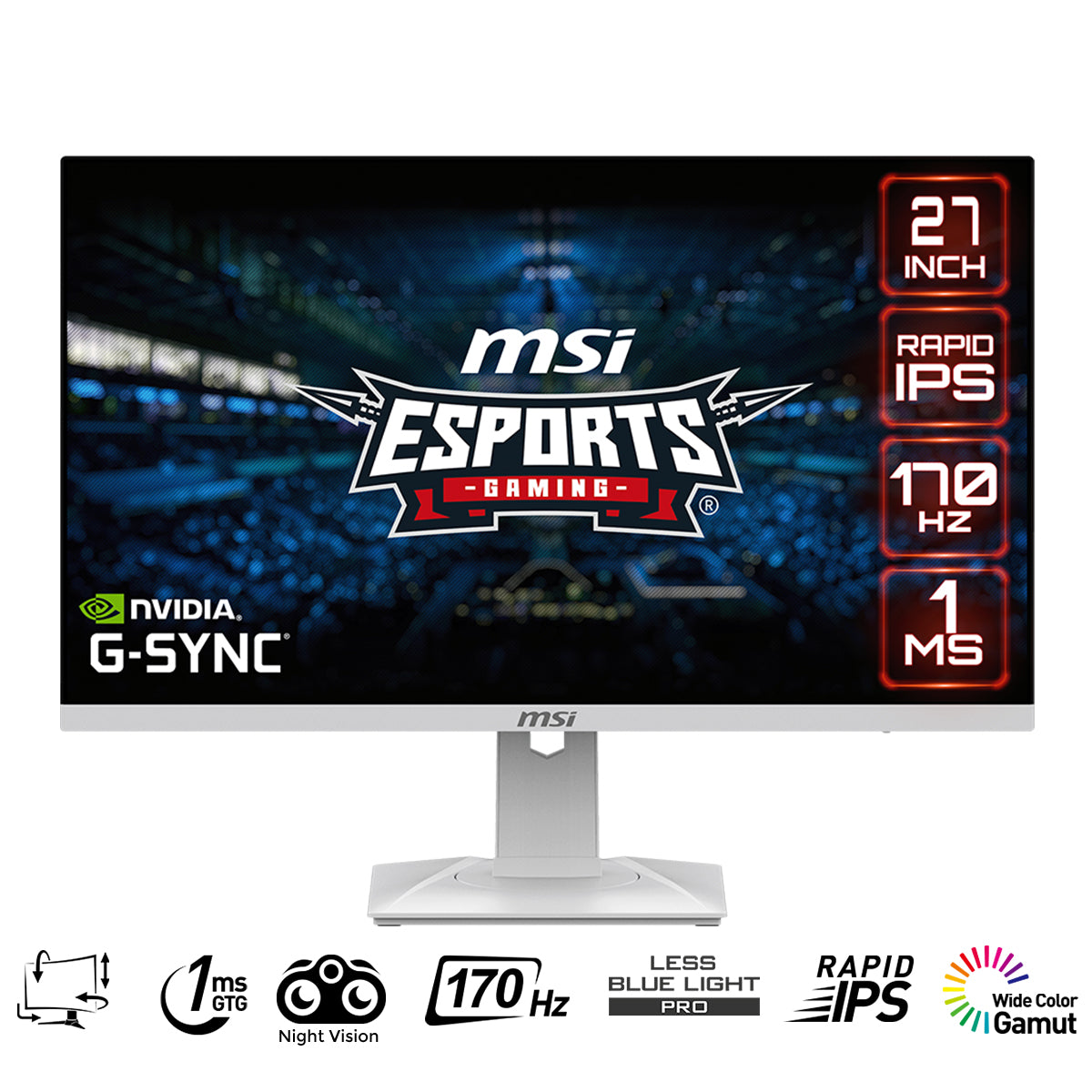 Home All products MSI G274QRFW 27" WQHD Rapid IPS 1ms G...