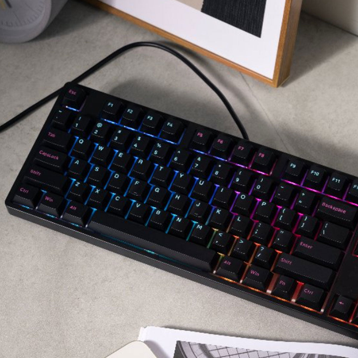 Akko Midnight 5087S VIA QMK Wired RGB Hot-Swappable Mechanical Keyboard ...