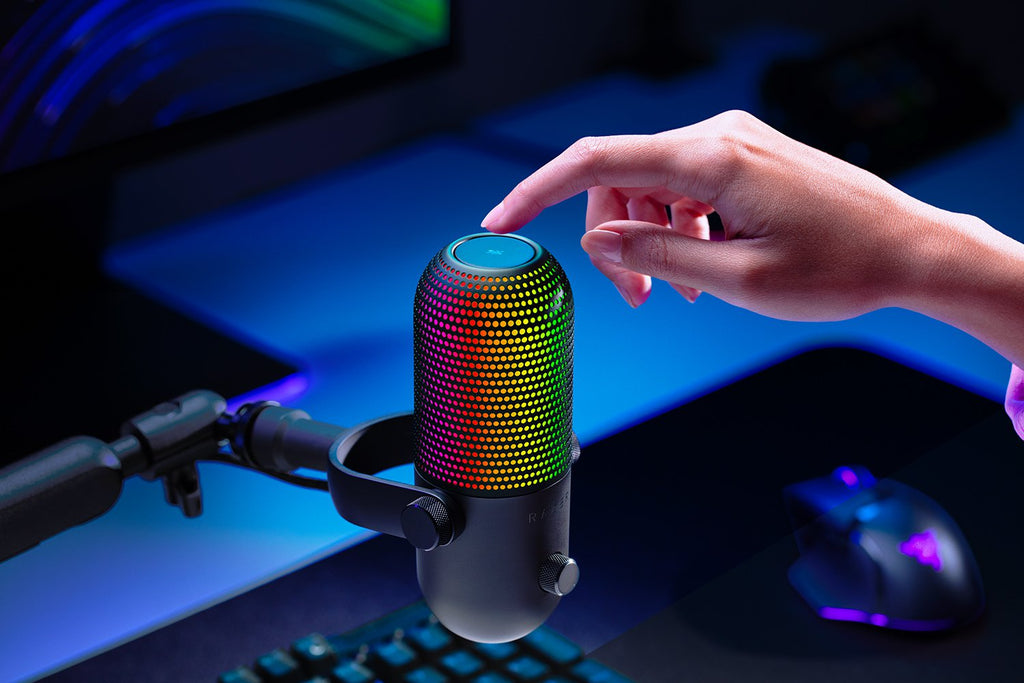 Razer Seiren V3 Chroma RGB USB Microphone With Tap to Mute Sensor (Black)
