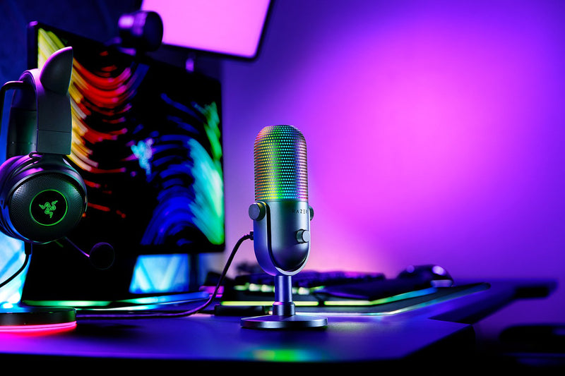 Razer Seiren V3 Chroma RGB USB Microphone With Tap to Mute Sensor (Black)