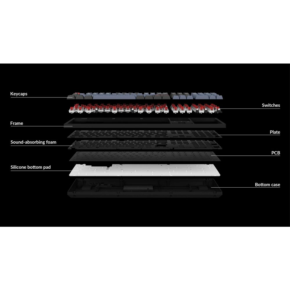 Keychron K10 Pro QMK/Via Fully-Assembled RGB Backlit Full Size Wireless ...