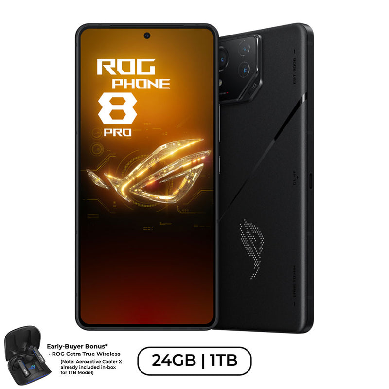 Asus ROG Phone 8 Pro Android 14 Snapdragon 8 Gen3 5G 6.78" FHD + Gaming Mobile (Black)