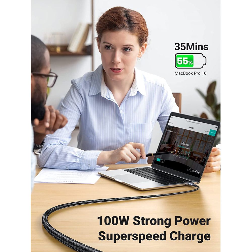 UGreen USB-C 3.1 Gen2 Male To Male 5A Data Cable - 1M (Black) (US355/80150)