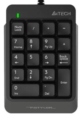 A4TECH FK13M FSTYLER SLEEK NUMERIC KEYPAD (BLACK) + 70CM RETRACTABLE CABLE - DataBlitz