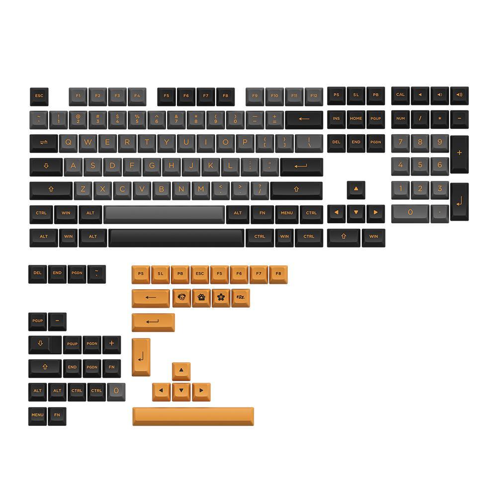 Home All products AKKO BLACK & BRONZE PBT KEYCAPS SET A...