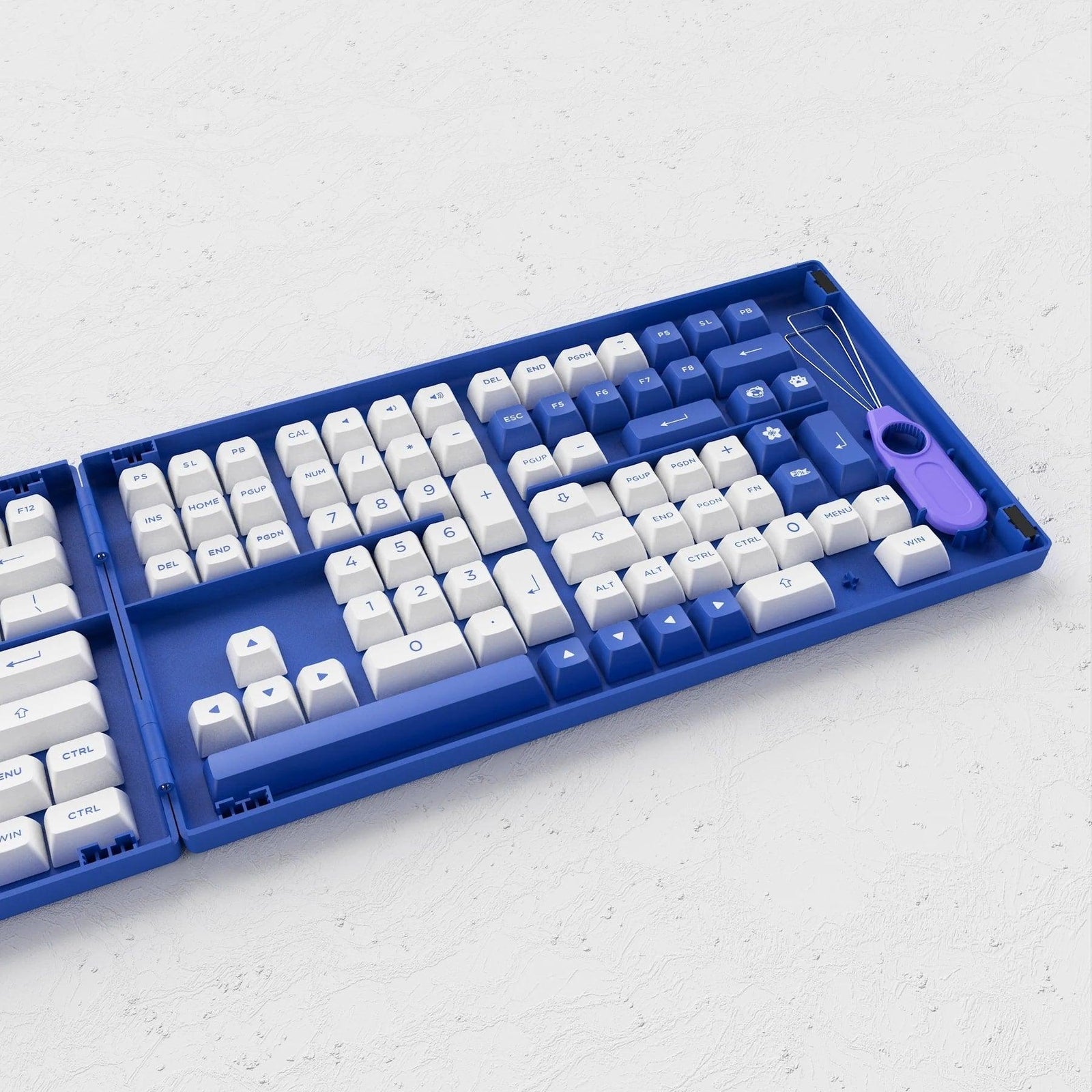 Home All products AKKO BLUE ON WHITE FULL KEYCAPS SET A...