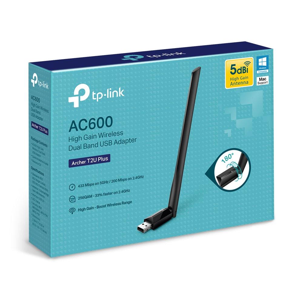 TP-Link AC600 High Gain Wireless Dual-Band USB Adapter (ArcheR T2U PLUS)