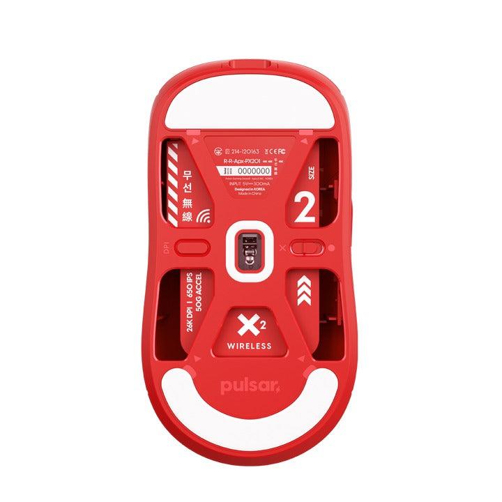 Pulsar X2 Medium Symmetrical Wireless Gaming Mouse (All Red Edition ...