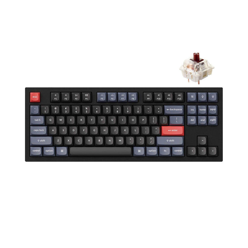 Keychron Q3 QMK Custom Mechanical Fully Assembled Carbon Black Knob ...