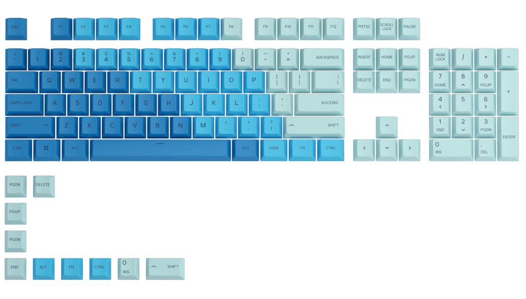 GLORIOUS PREMIUM PBT KEYCAPS (OCEAN)