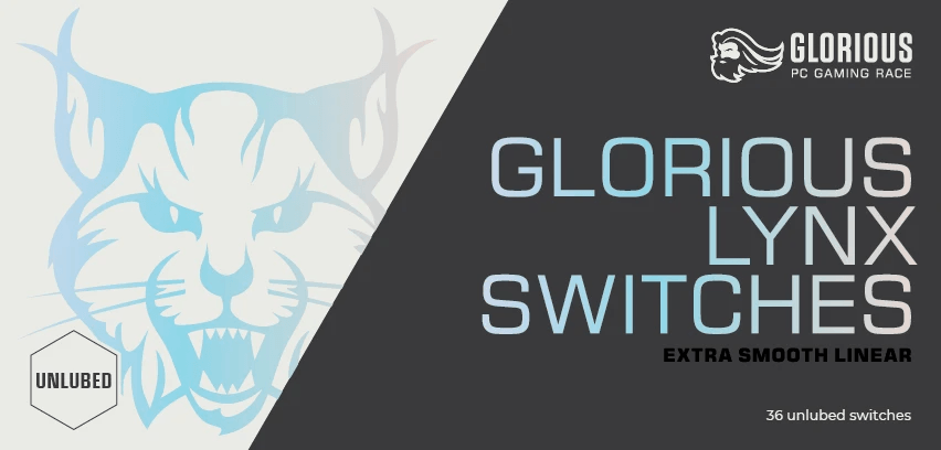 GLORIOUS LYNX MECHANICAL SWITCHES EXTRA SMOOTH LINEAR 36 UNLUBED SWITCHES