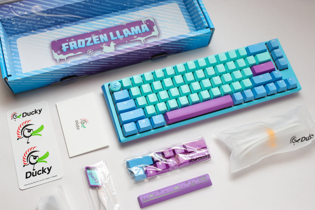 Ducky One 3 SF Frozen Llama Hotswap RGB Double-Shot PBT Mechanical ...