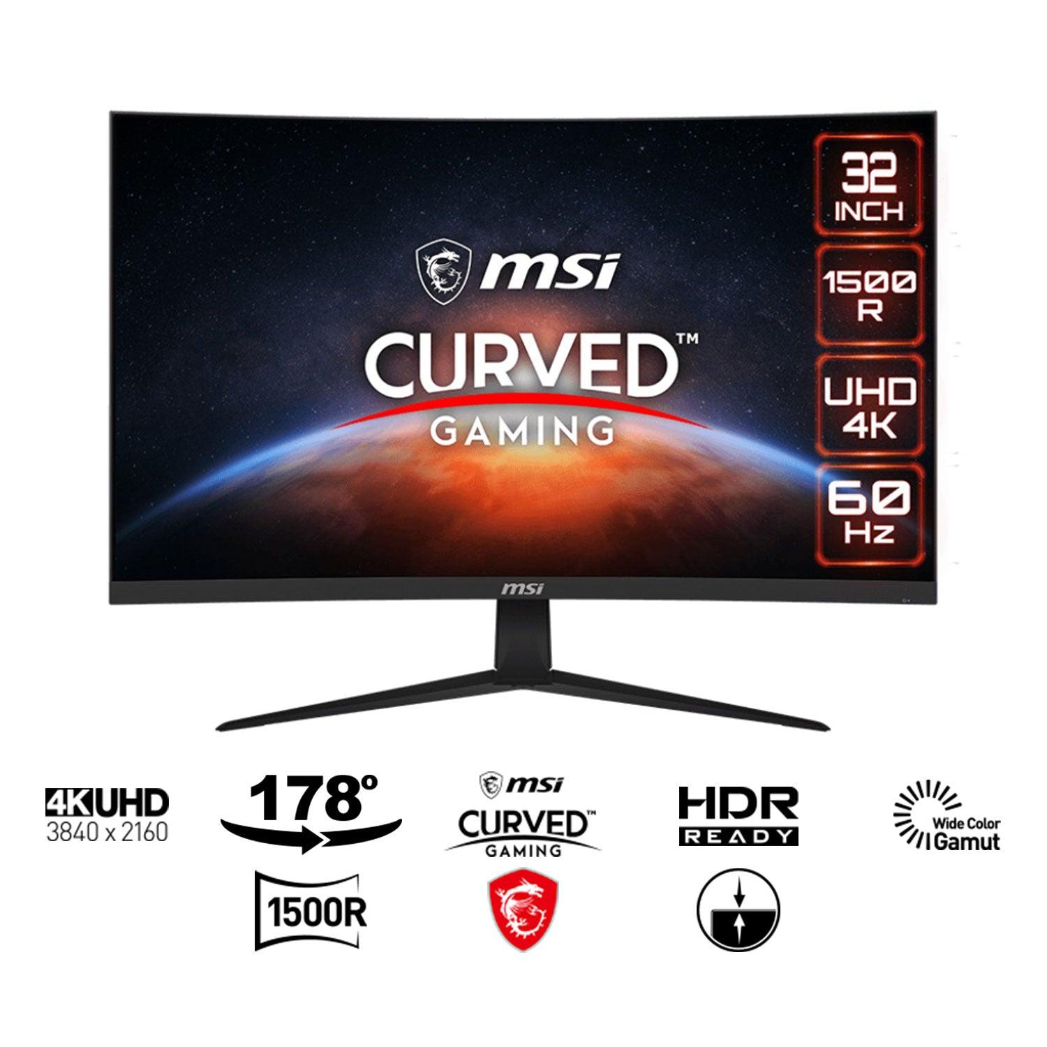 Home All products MSI G321CUV 31.5-Inch 60HZ 4K UHD Cur...