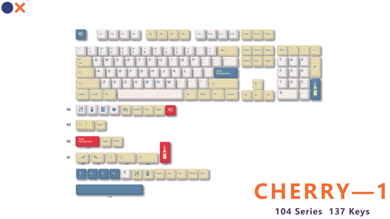 Royal Kludge PBT Keycaps 137 Keys CR-1 - DataBlitz