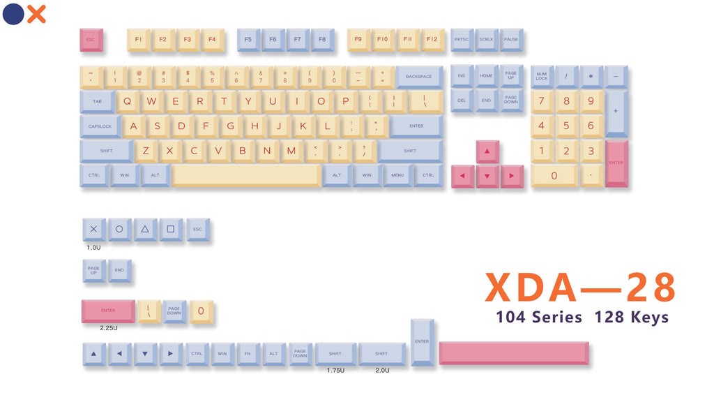 Royal Kludge PBT Keycaps 128 Keys XDA-28